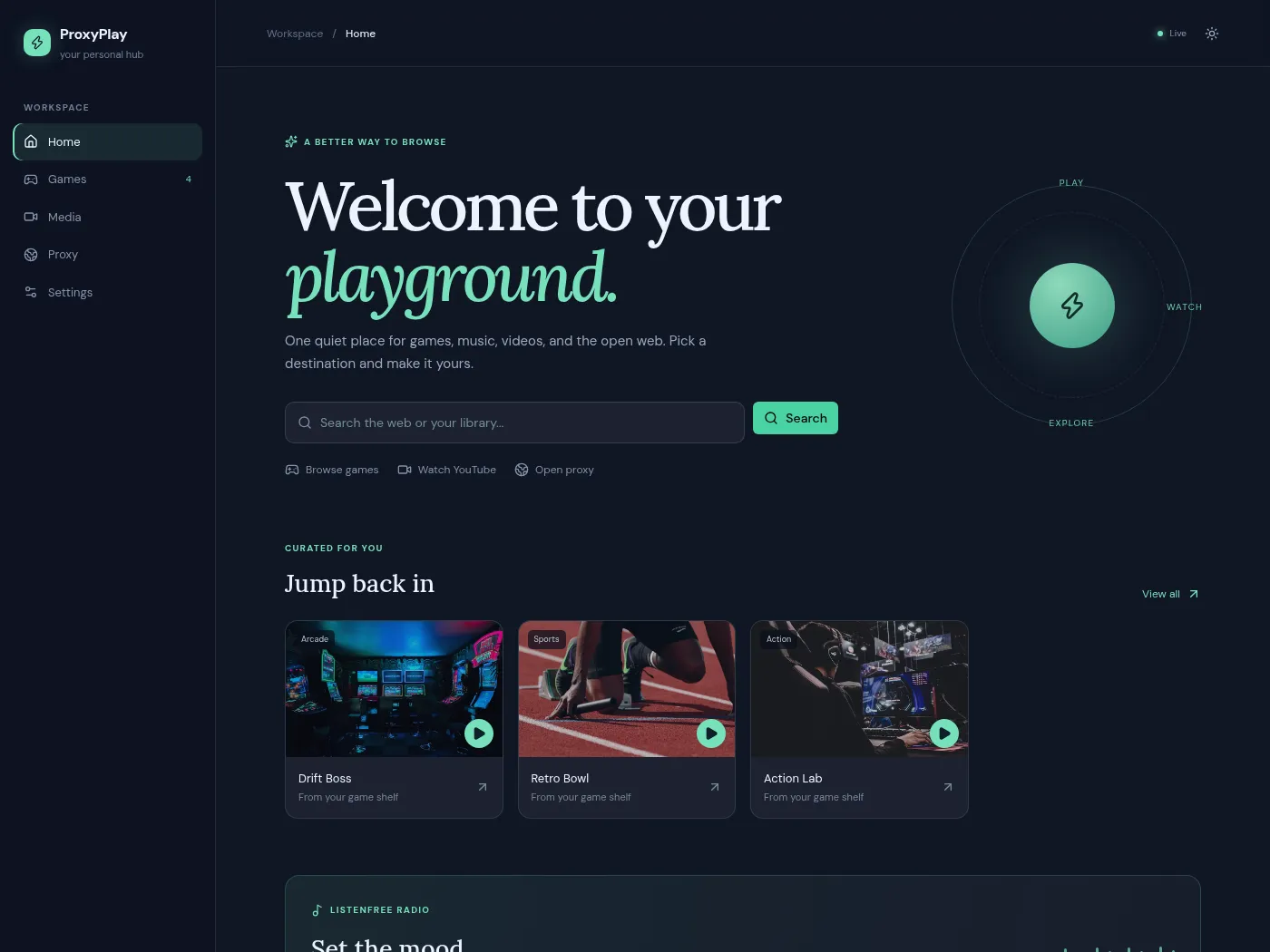 ProxyPlay Hub