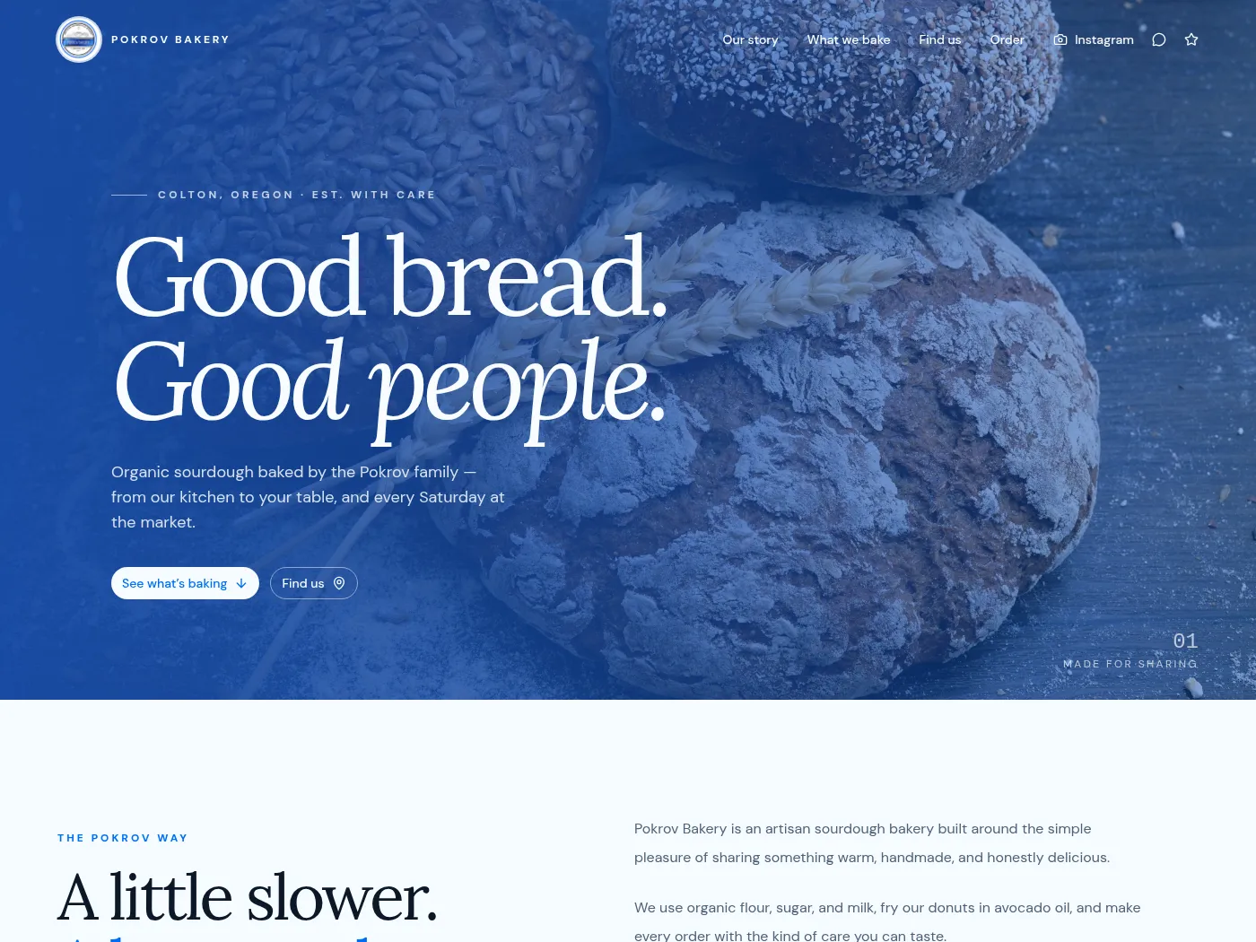 Pokrov Bakery Website