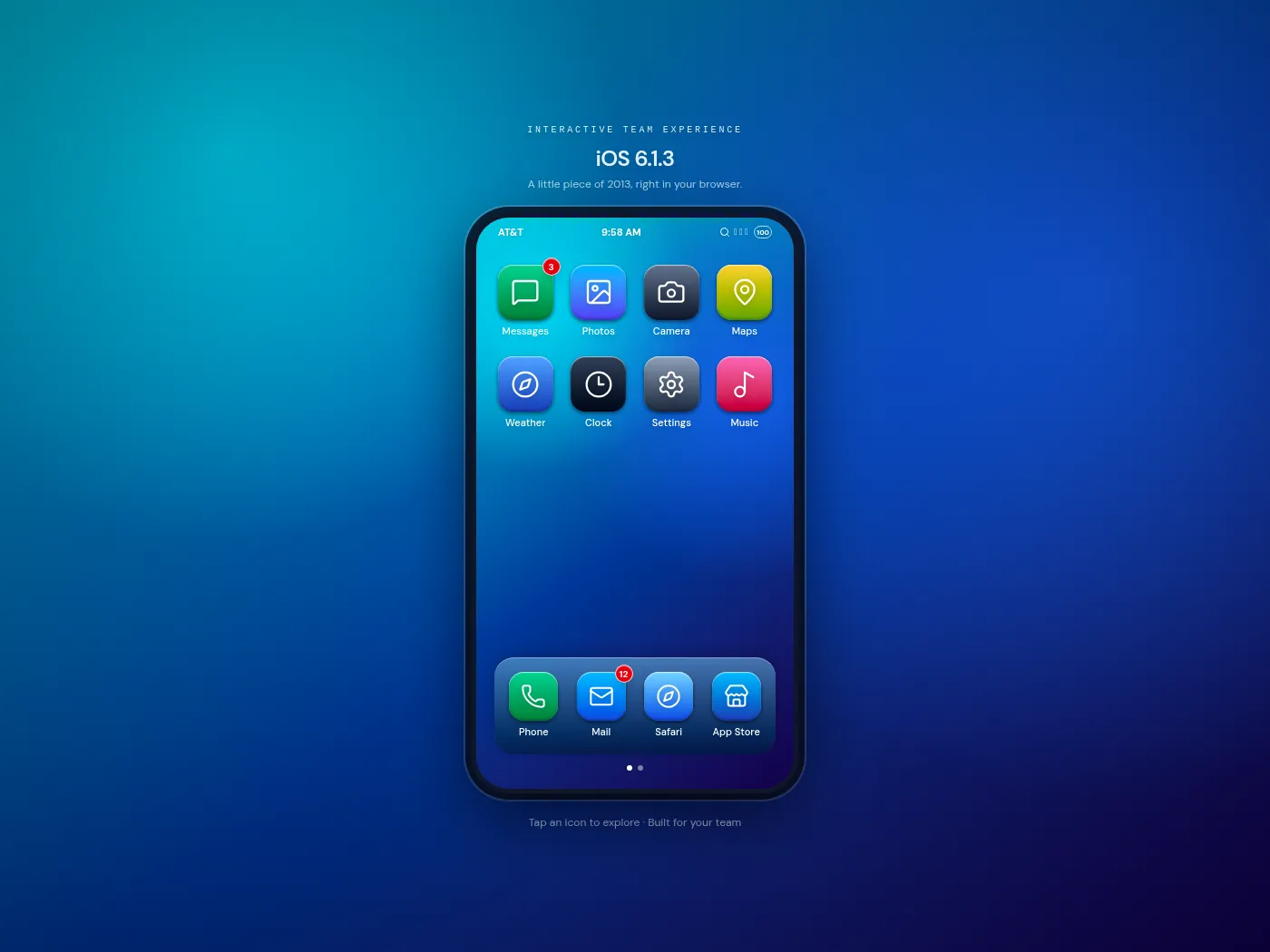 Retro iOS 6 Web Experience