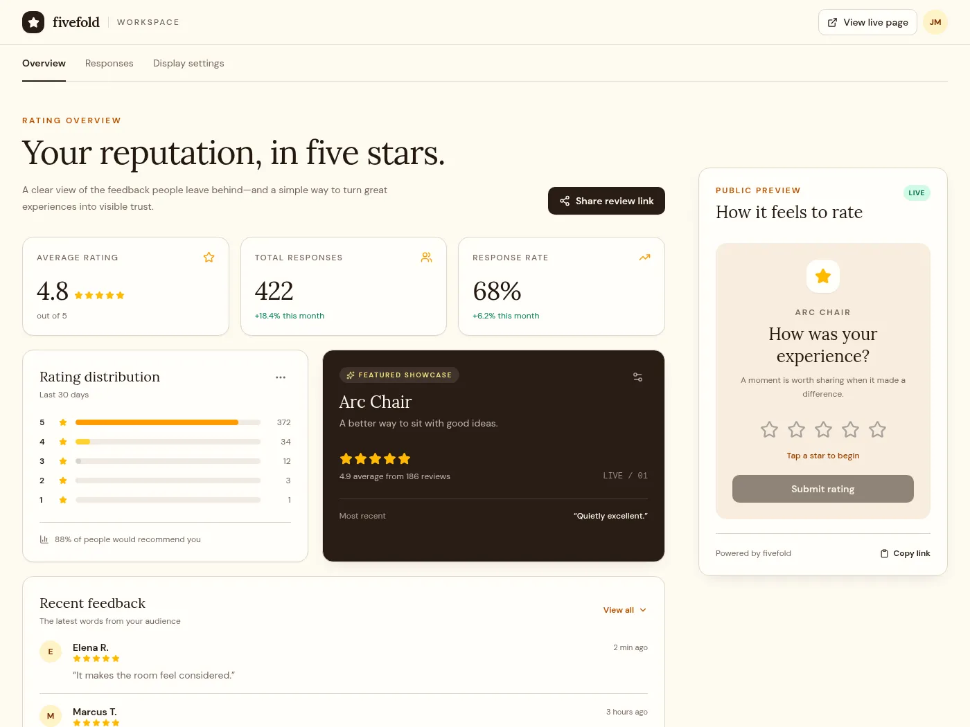 Star Rating Showcase
