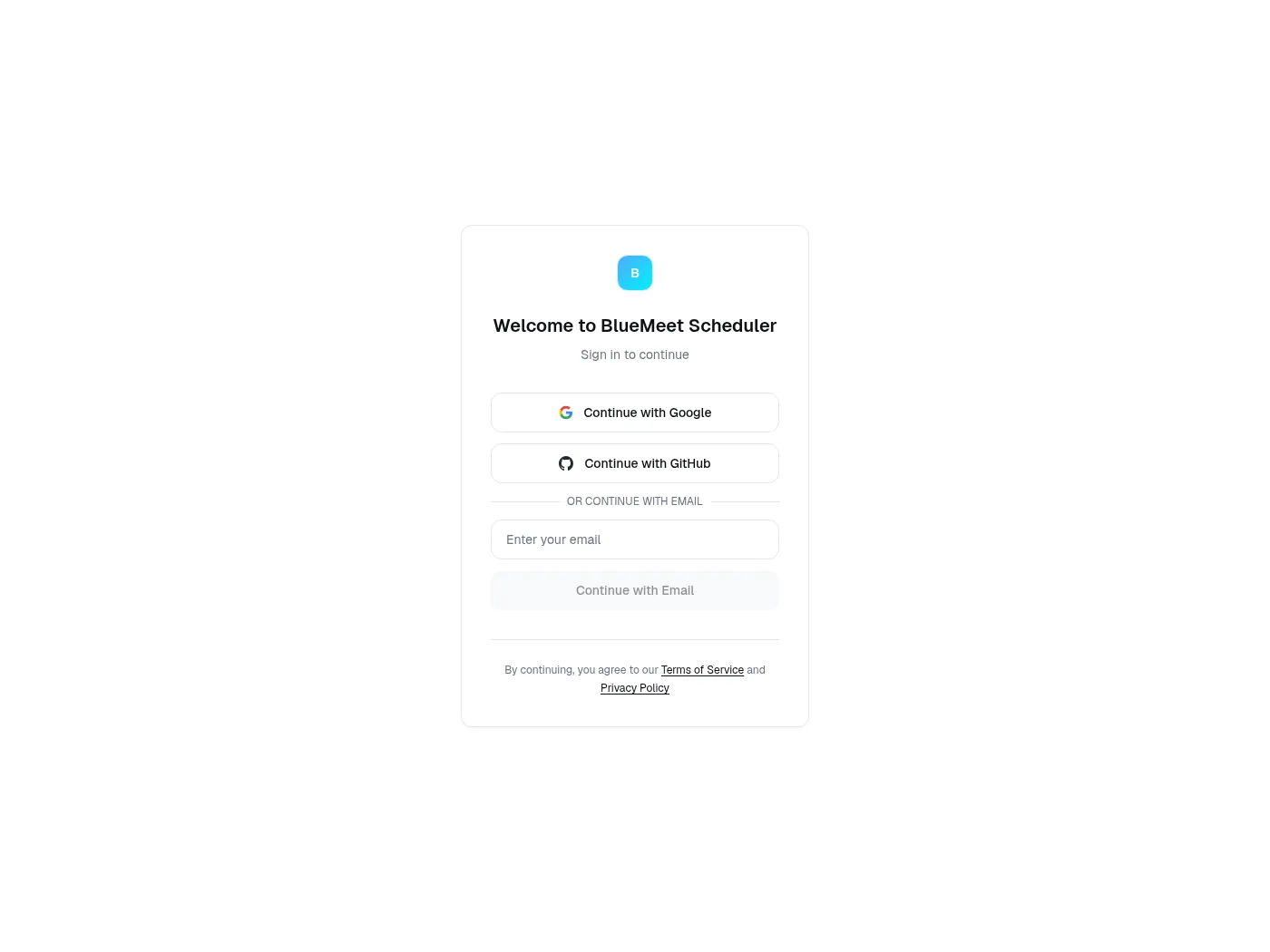 BlueMeet Scheduler