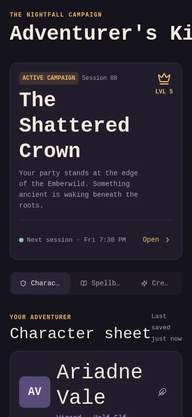 DnD Companion App