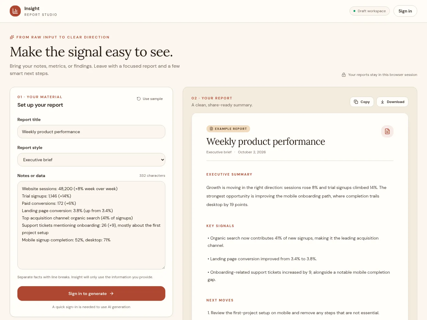 Insight Report Generator