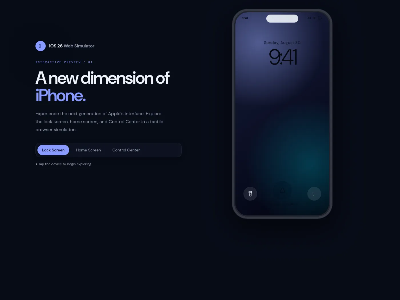iOS 26 Web Simulator