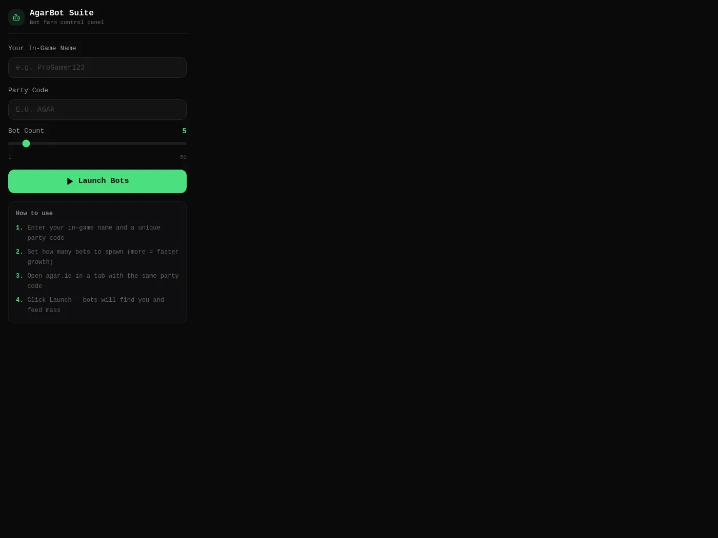 AgarBot Platform Suite
