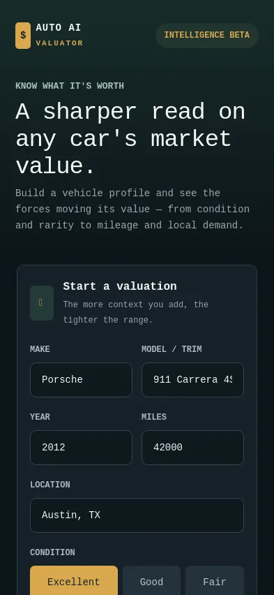 Auto AI Valuator