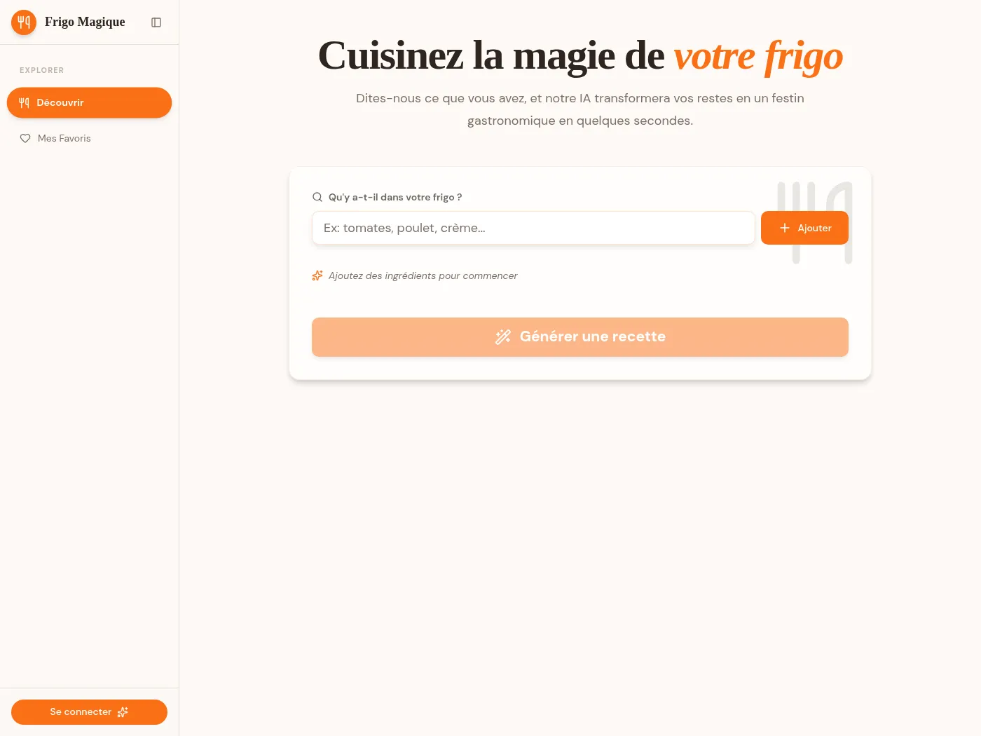 Recette Frigo Magique