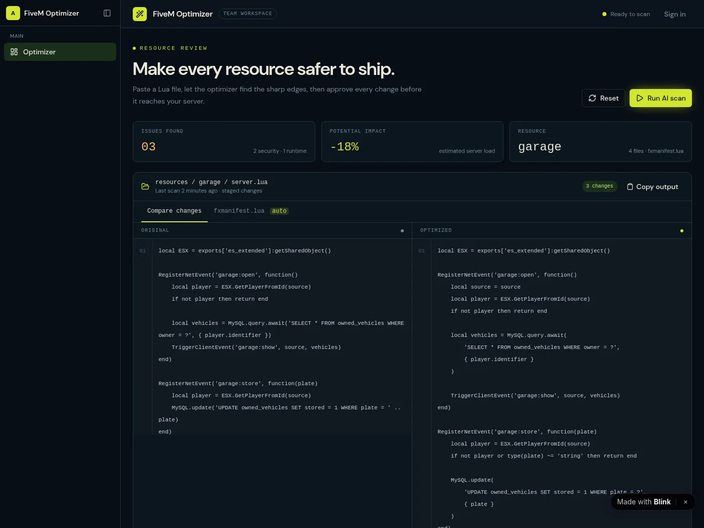 FiveM Script Optimizer