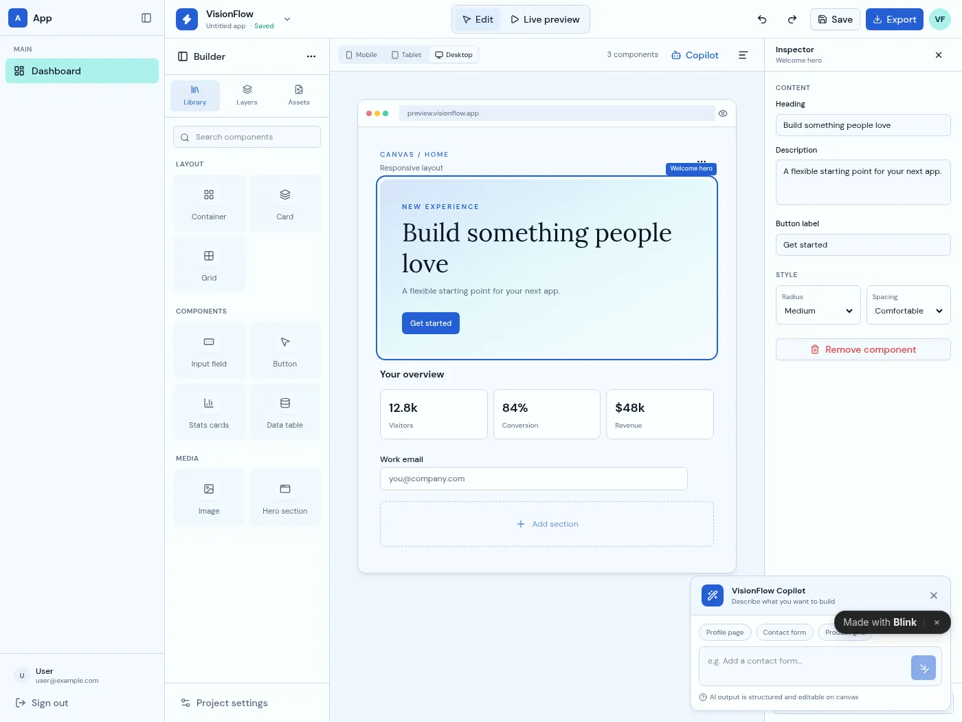 VisionFlow App Builder