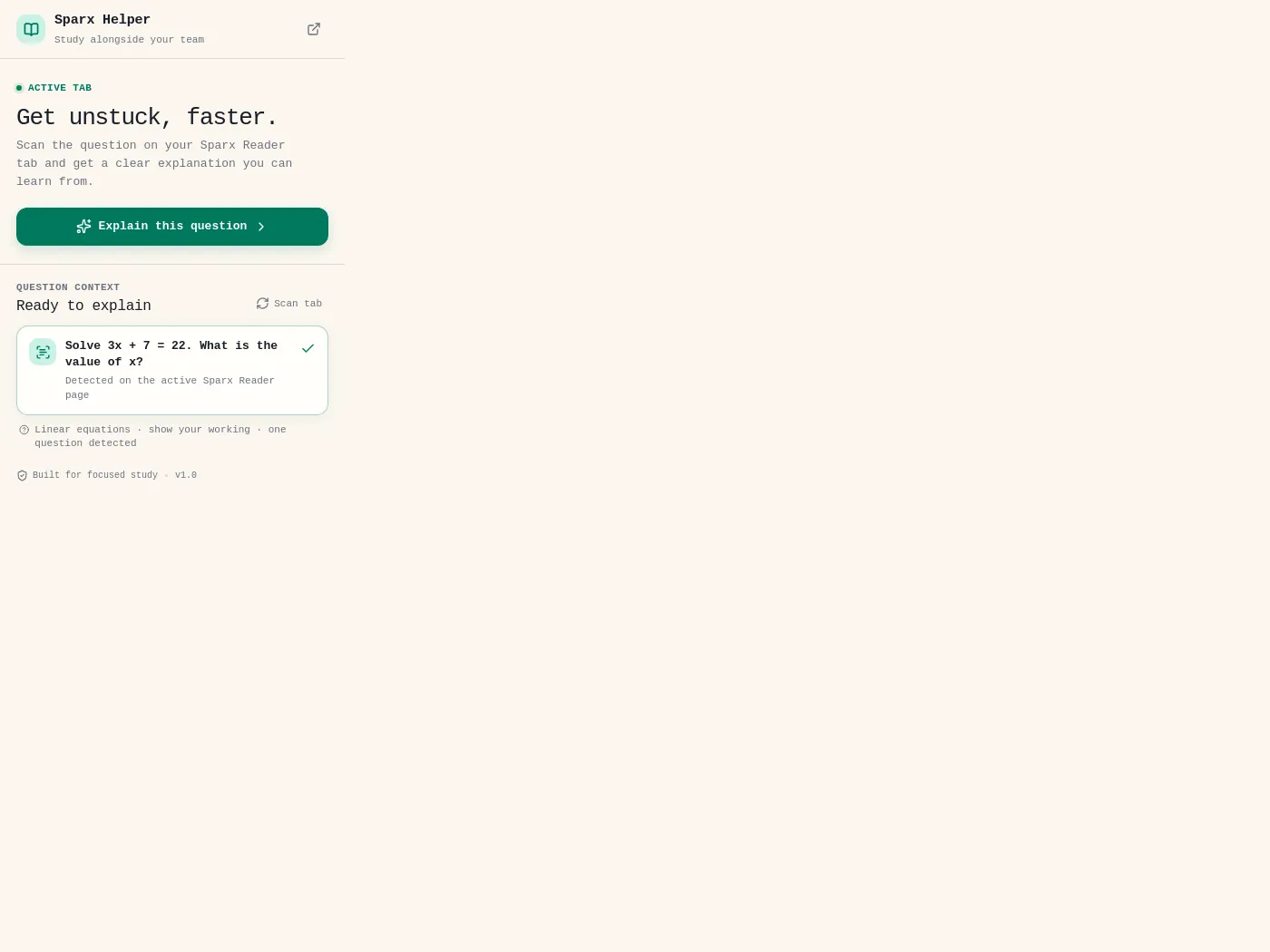 Sparx AI Helper