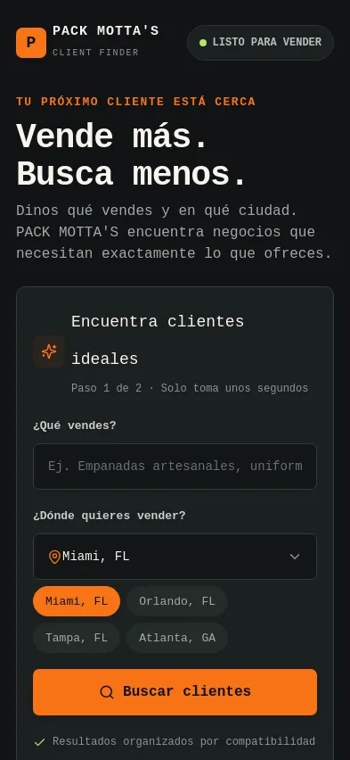PackMotta's Client Finder