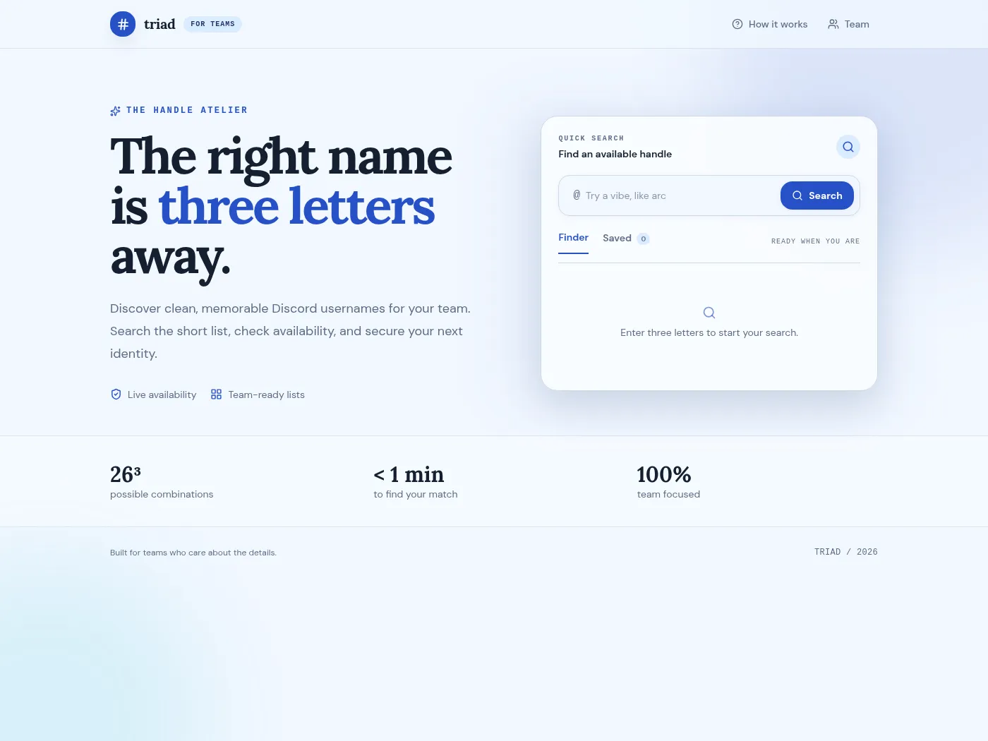 Discord 3-Letter Finder