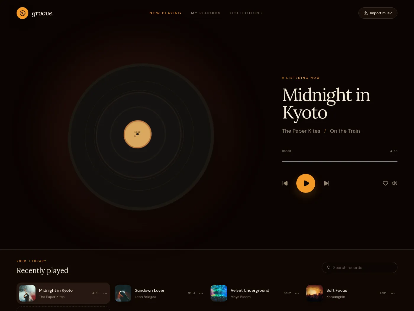 Vinyl AI Music Player