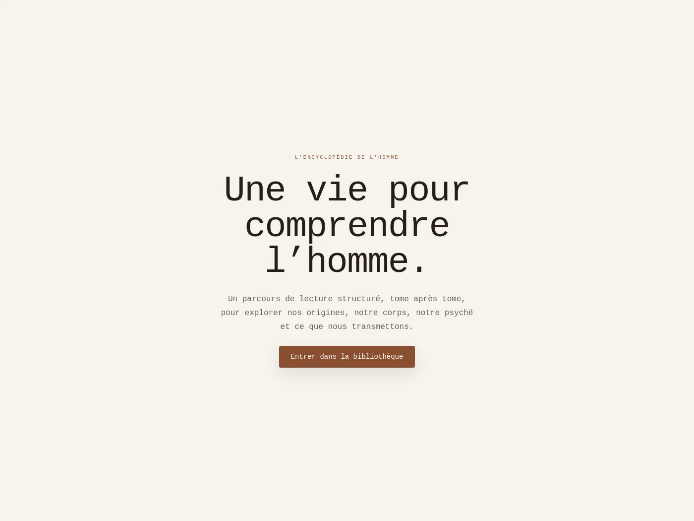L'Encyclopédie de l'Homme