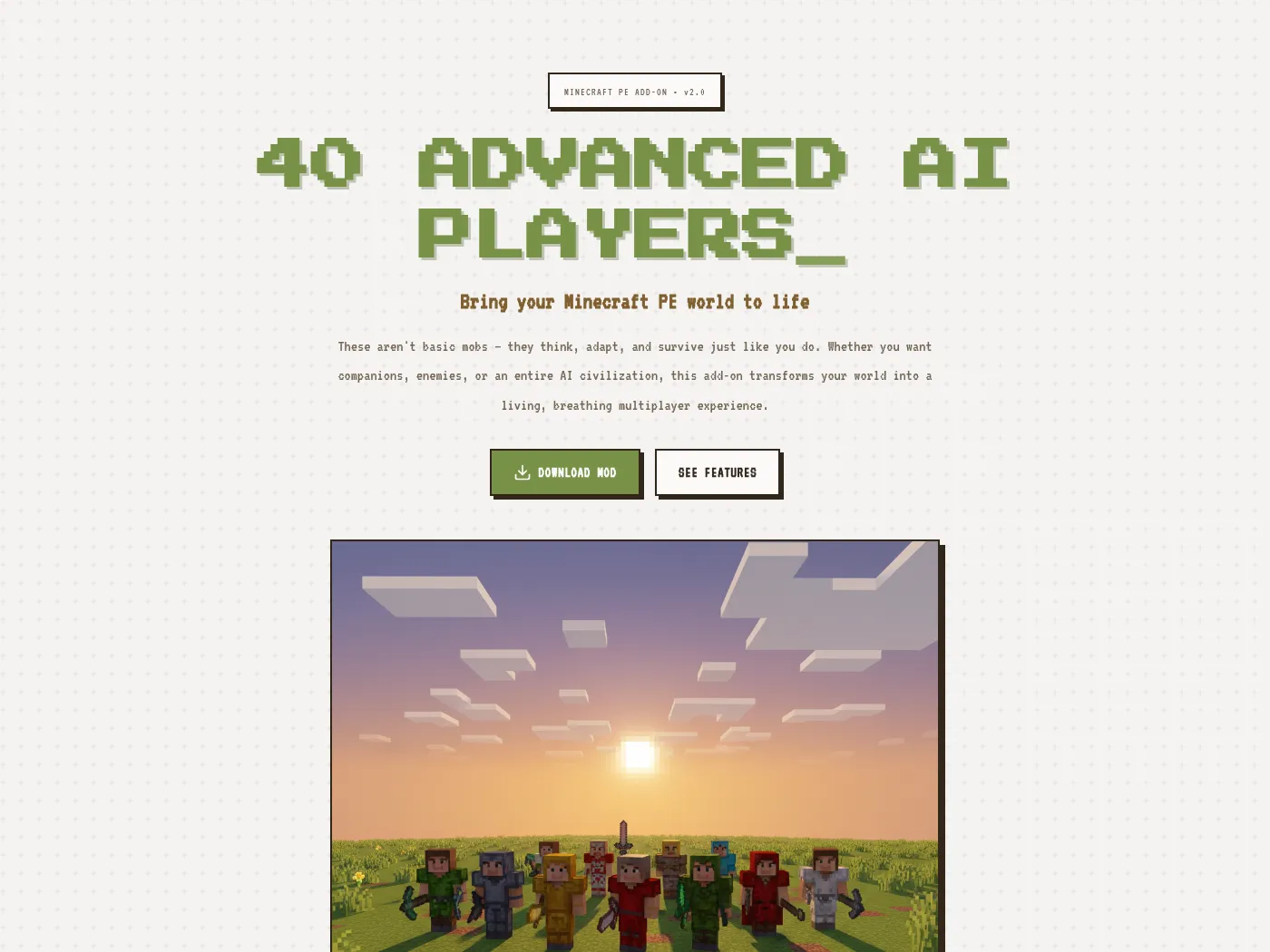 AI Players for Minecraft PE