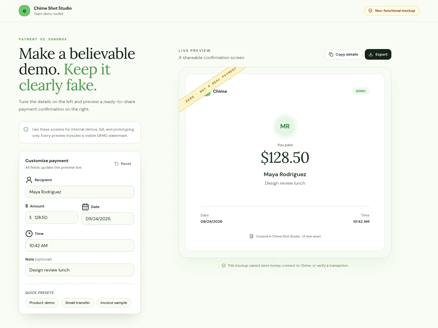 Chime Screenshot Studio