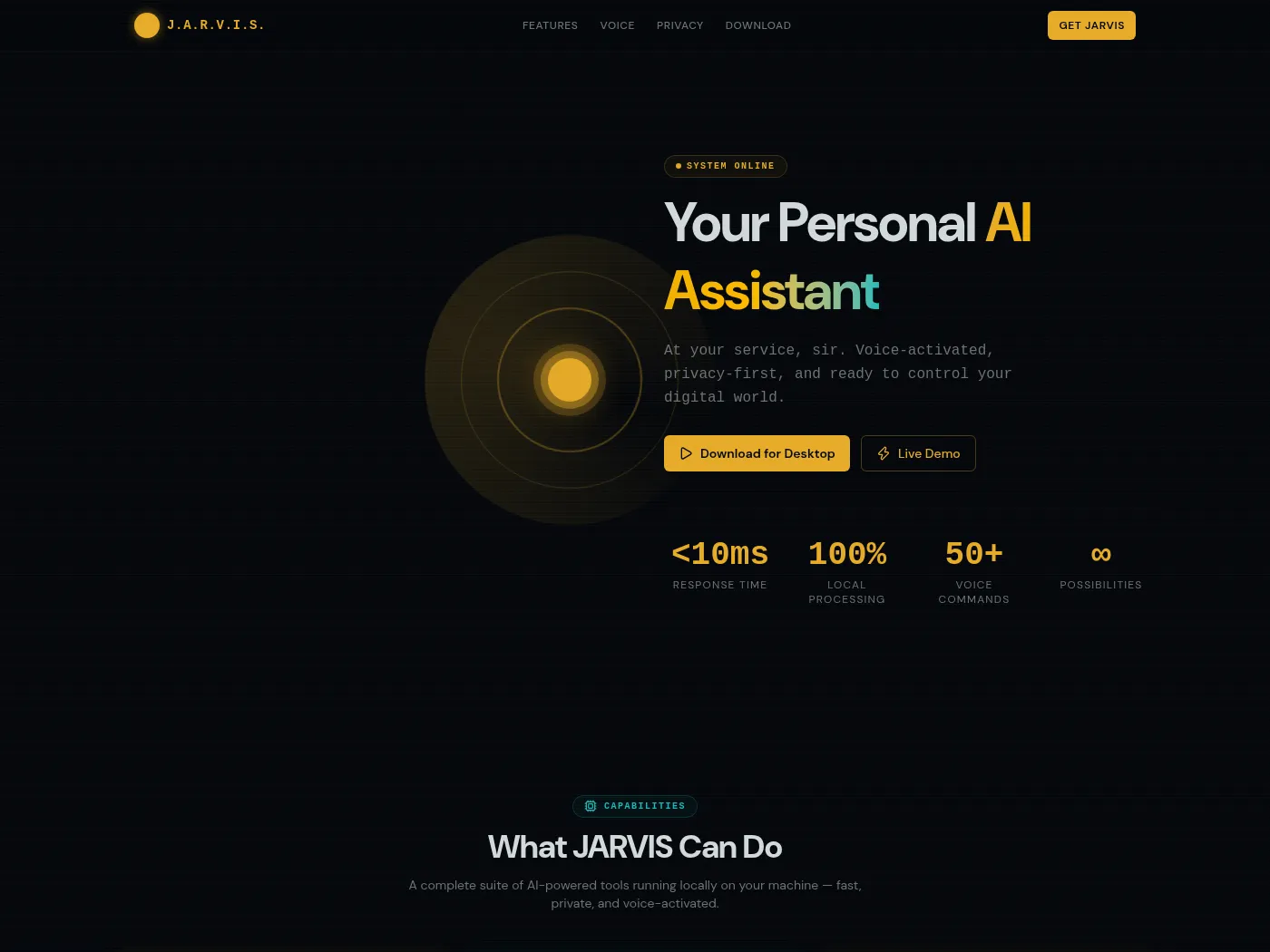 JARVIS AI Desktop Assistant