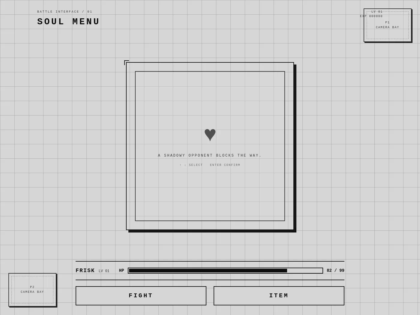 Undertale Style Menu UI
