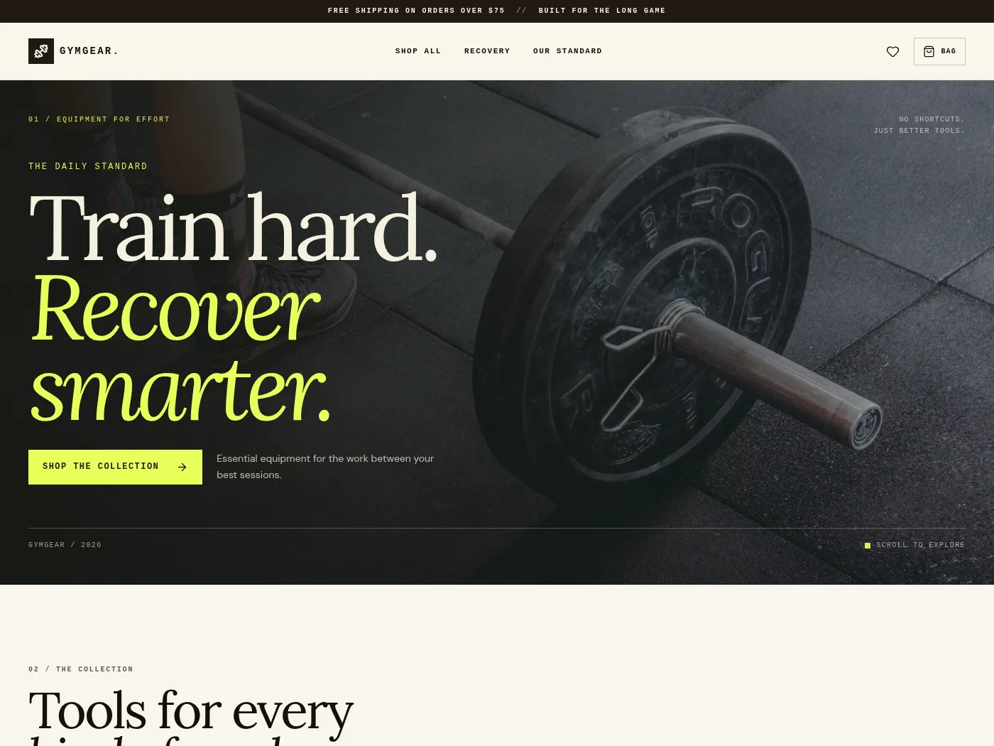 GymGear Online Store