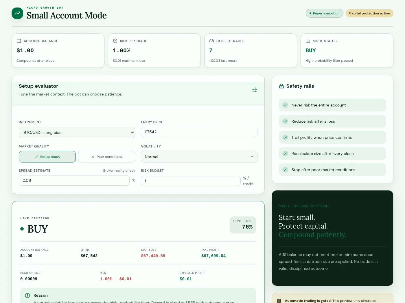 Micro Account Grower Bot