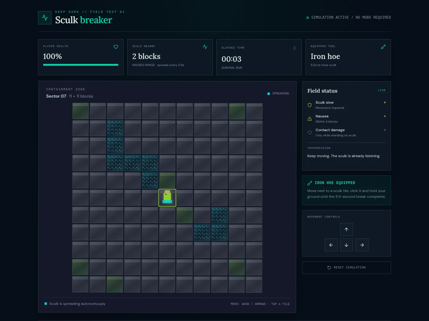 Sculk Breaker Simulator