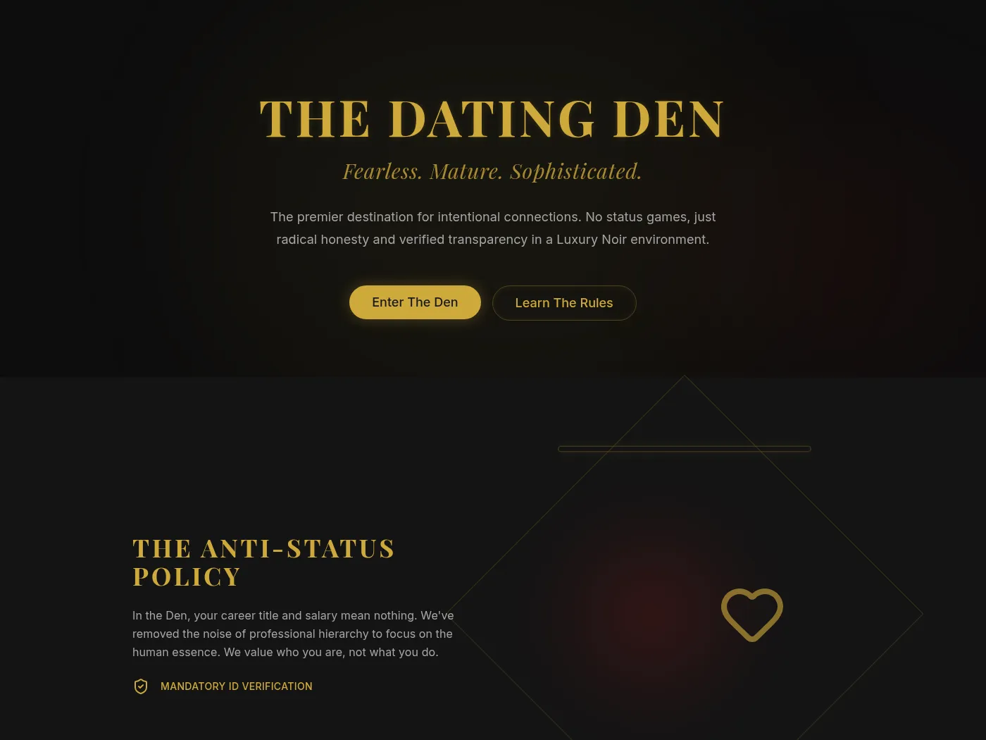 Dating Den Luxury Web App
