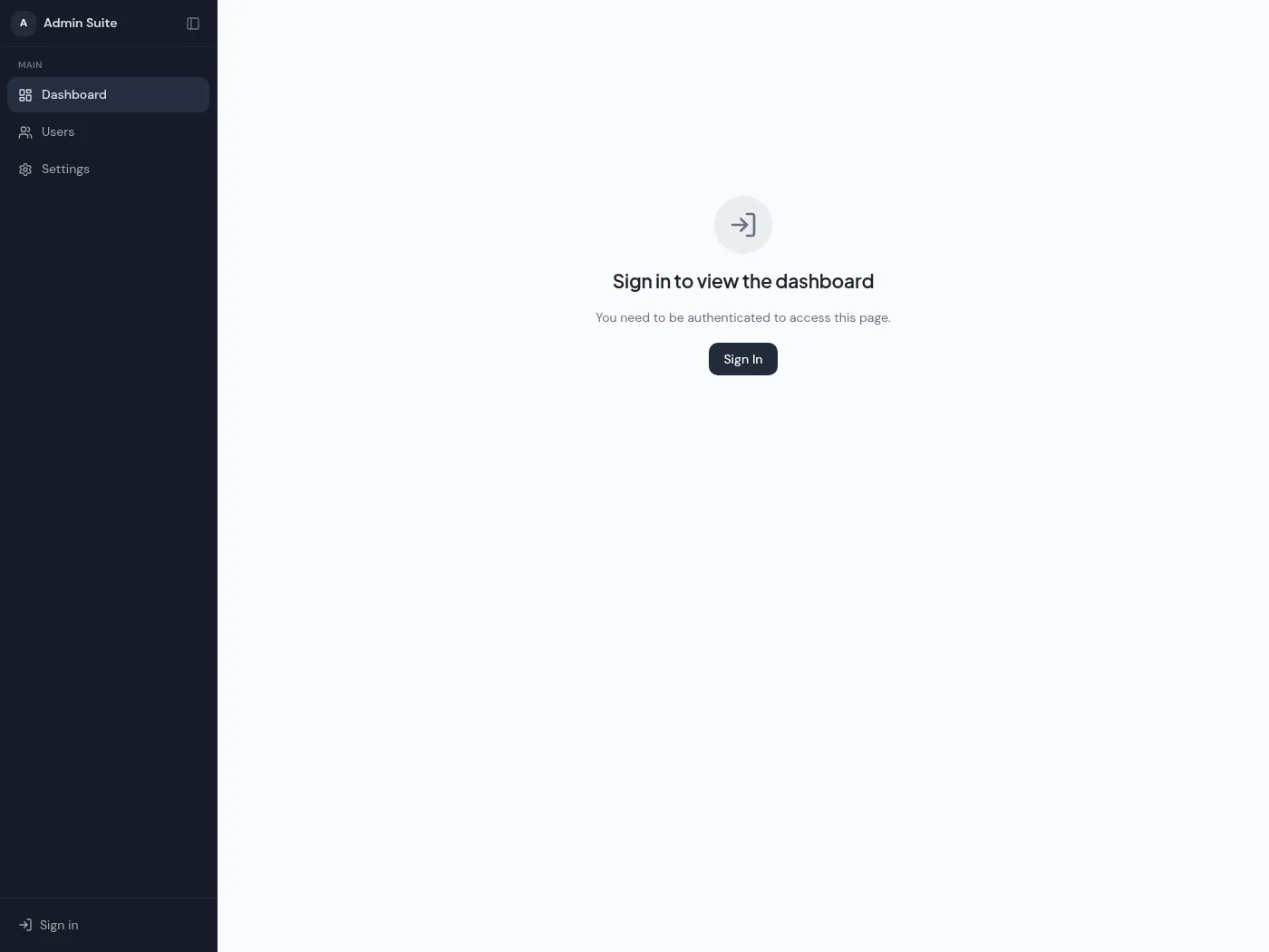 Admin Dashboard Suite