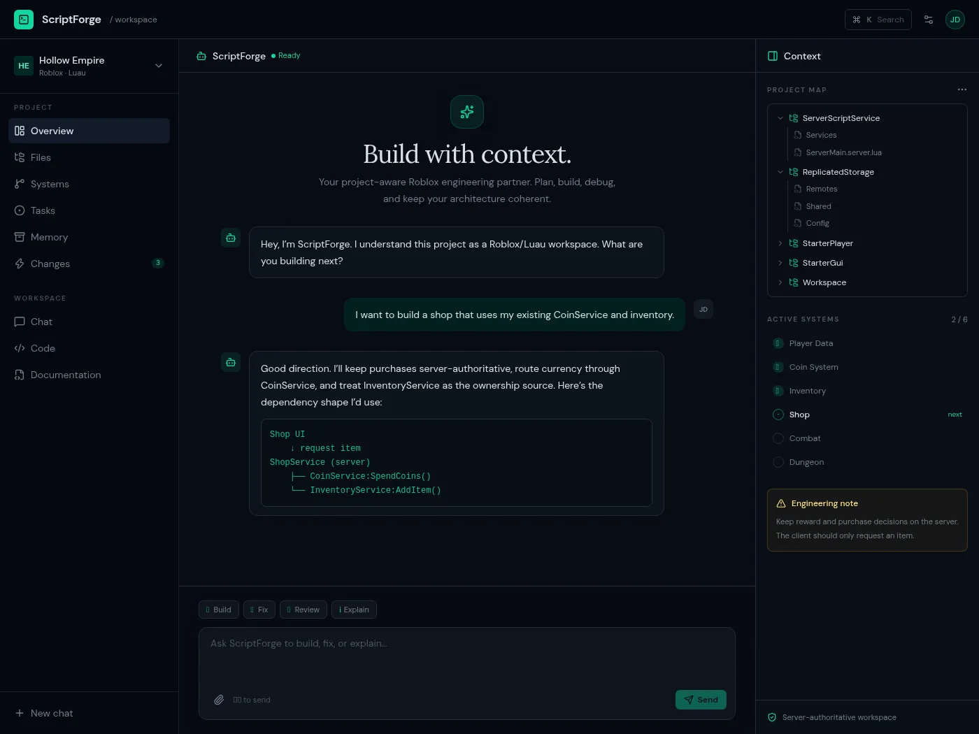 ScriptForge AI Workspace
