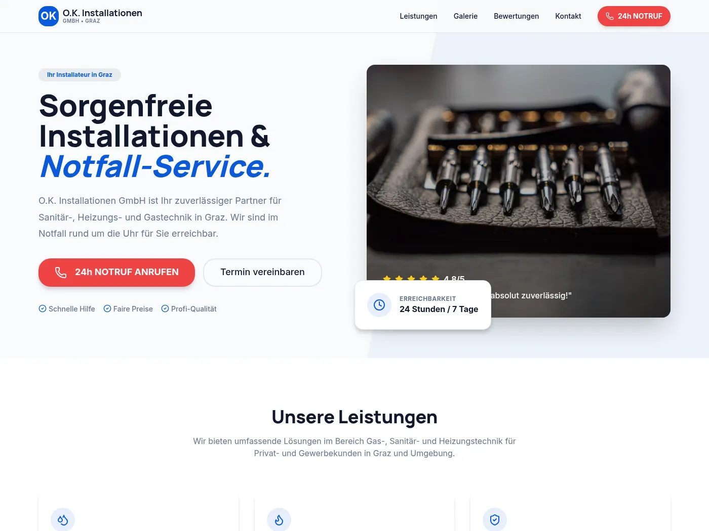 O.K. Installationen Site