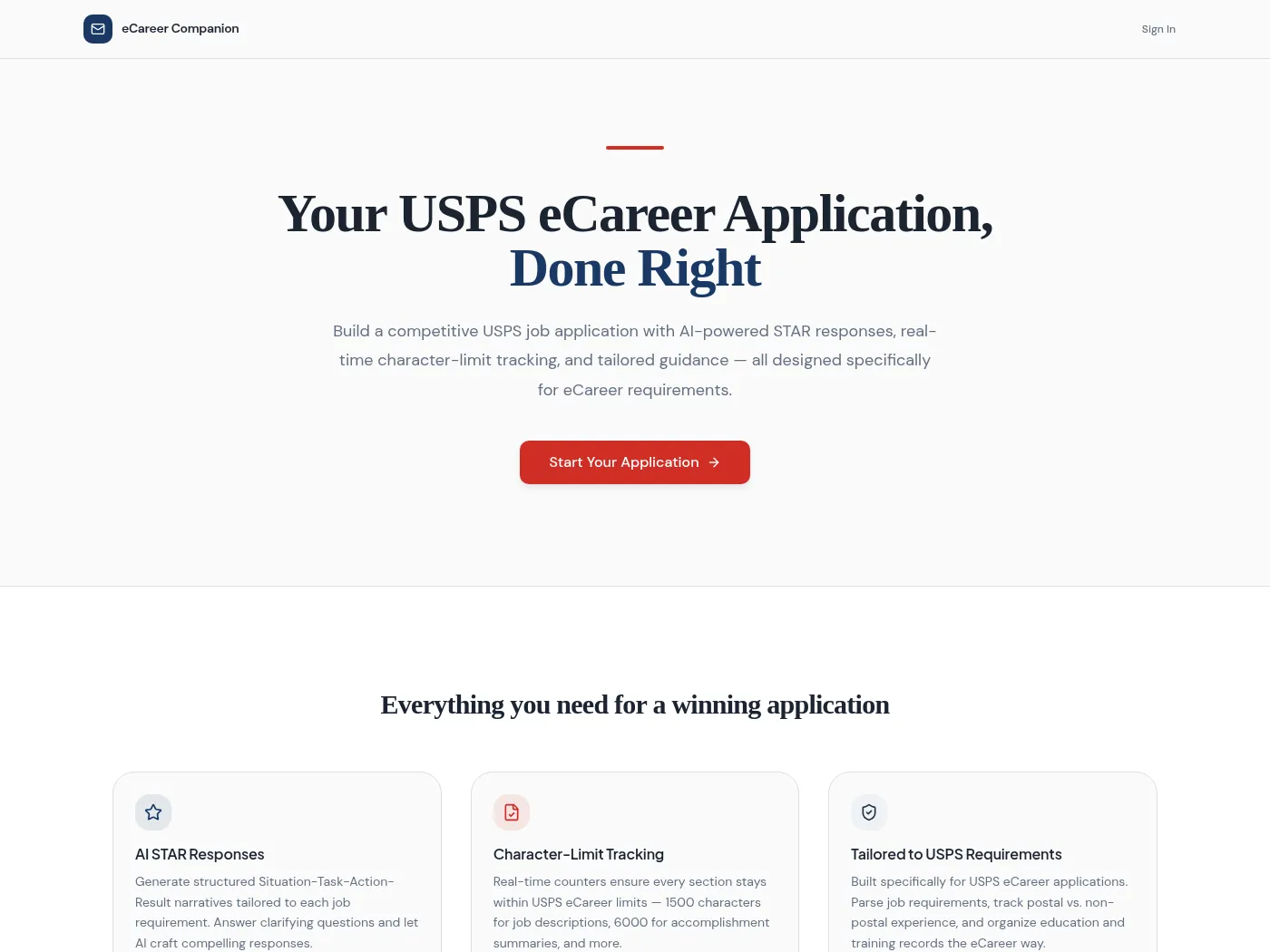 USPS eCareer Companion