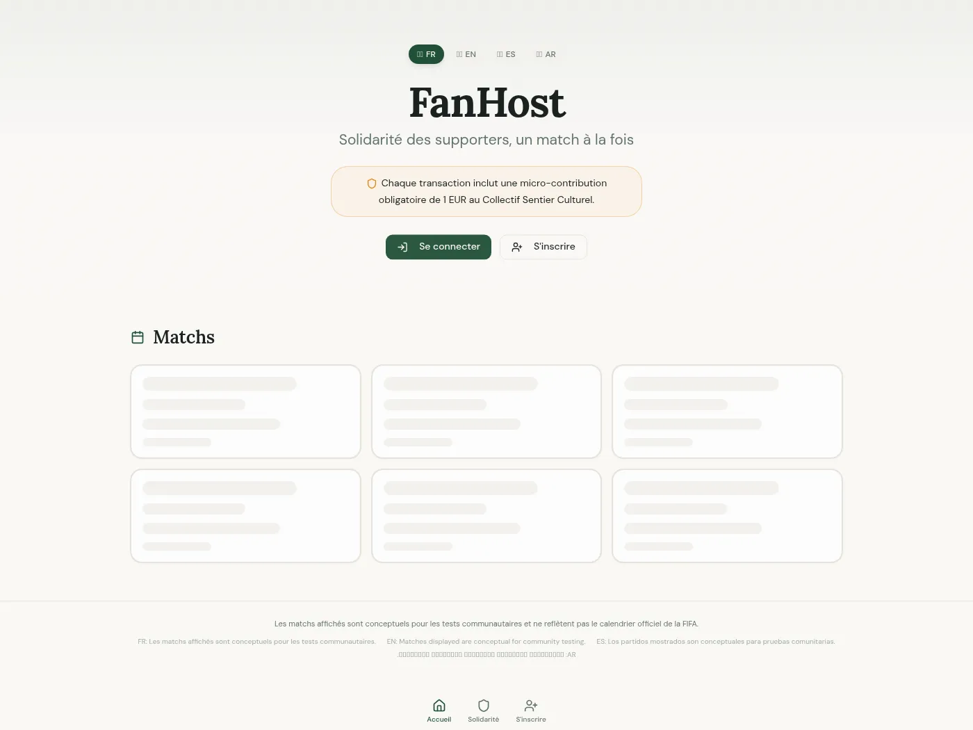 FanHost Solidarity Platform