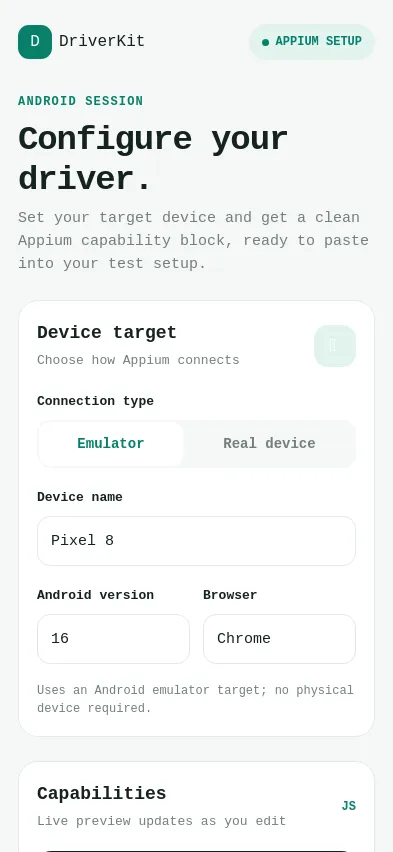 Android Driver Setup