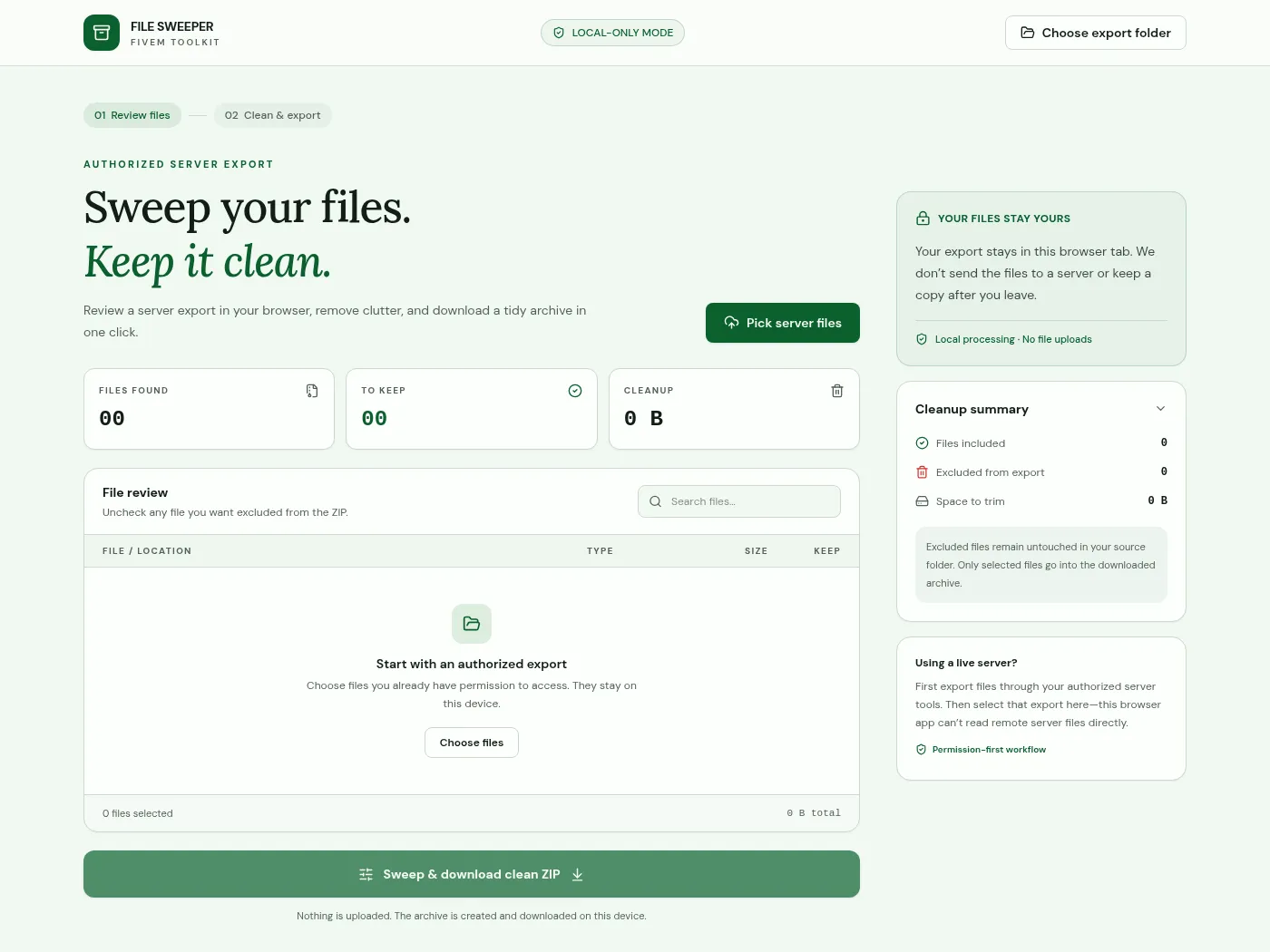 FiveM File Sweeper