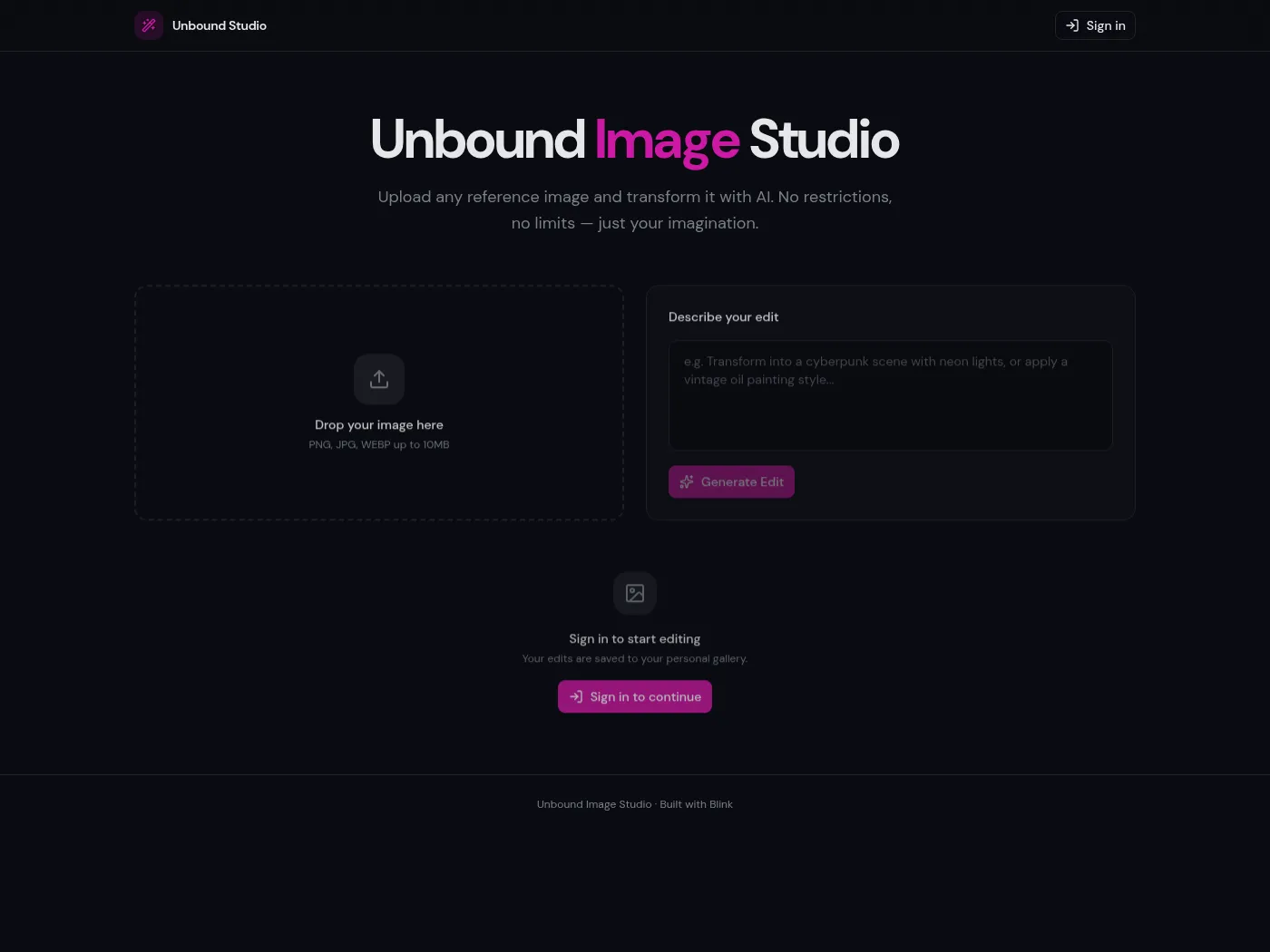 Unbound Image Studio