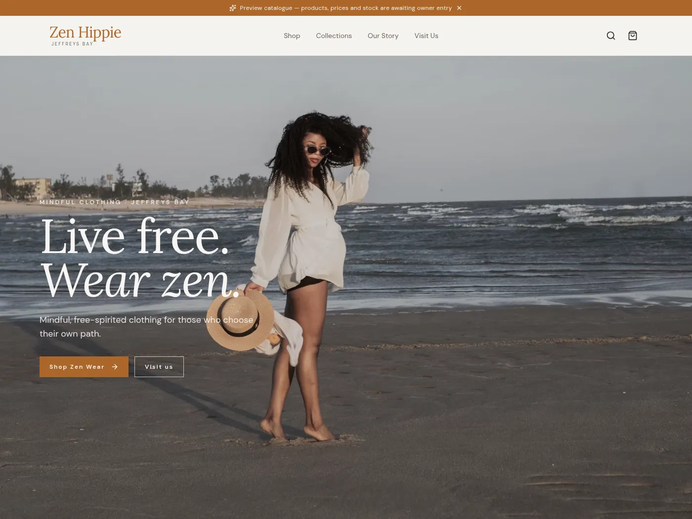 Zen Hippie E-Commerce Site