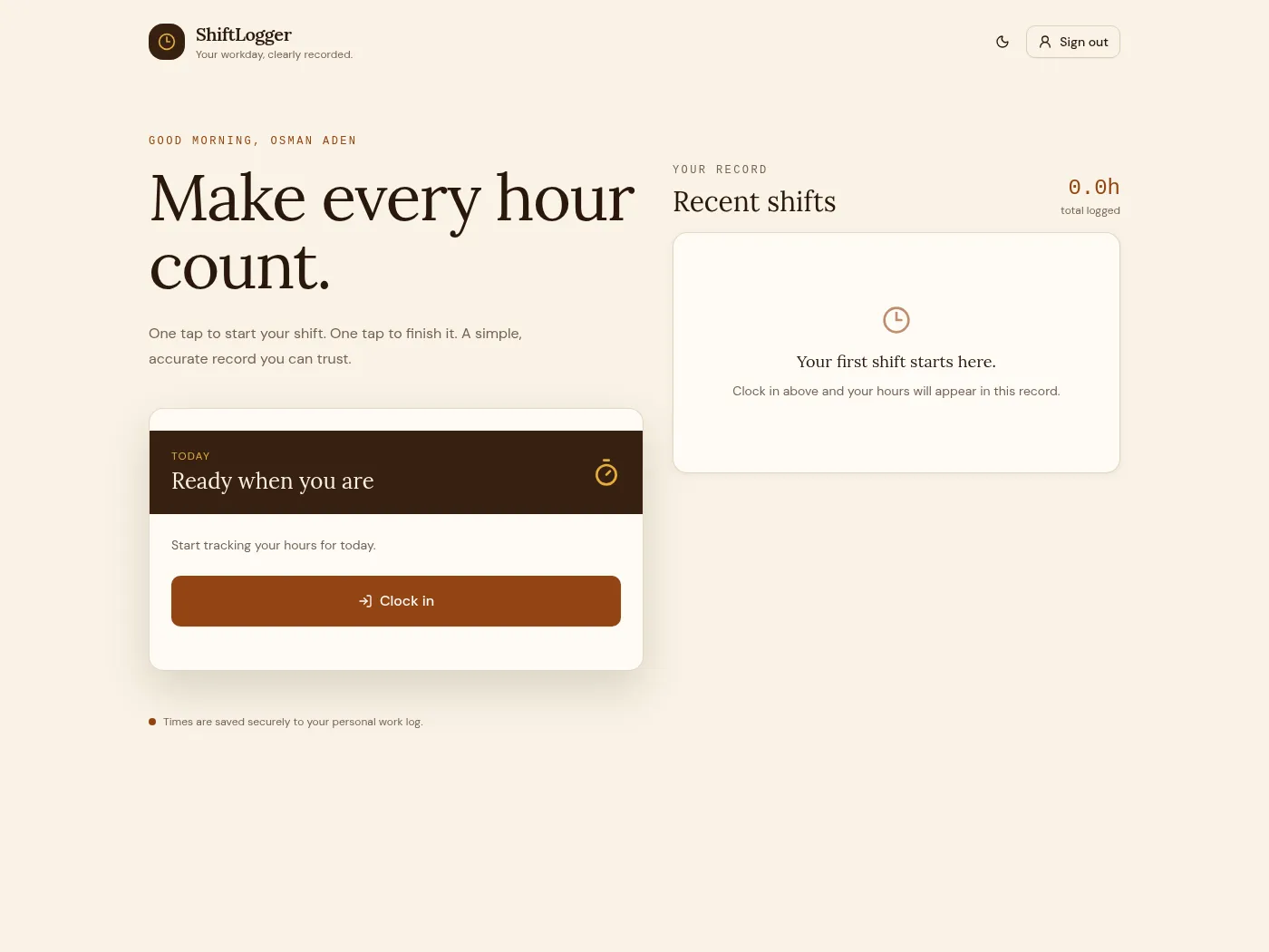 ShiftLogger