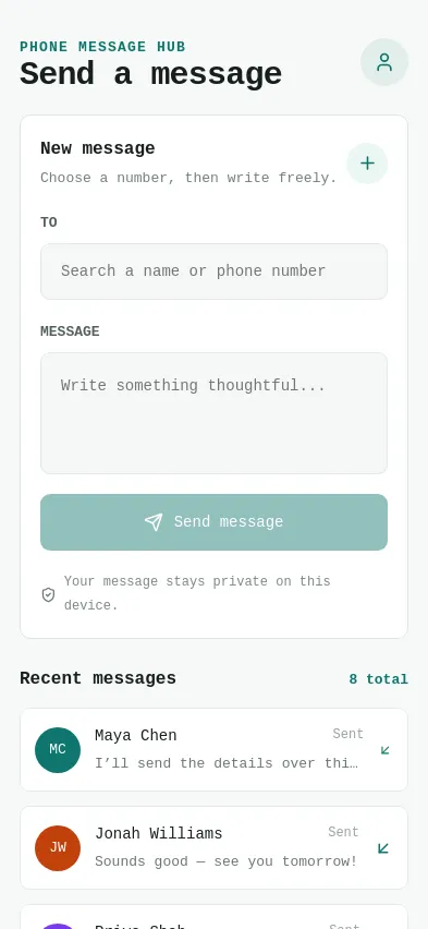 Phone Message