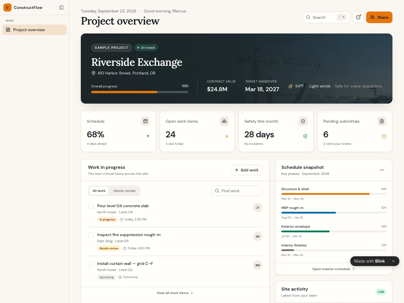 ConstructFlow PM