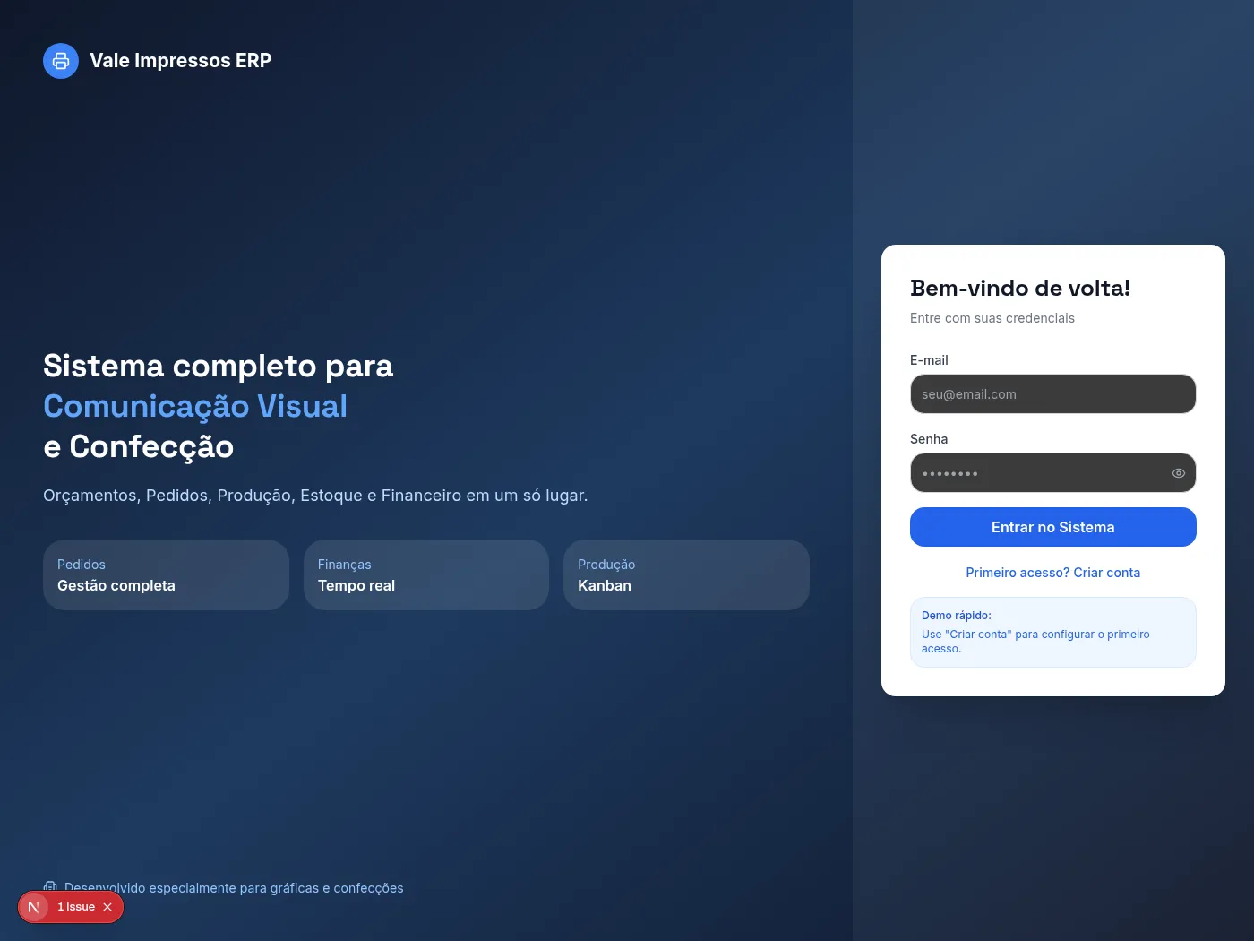 Vale Impressos ERP