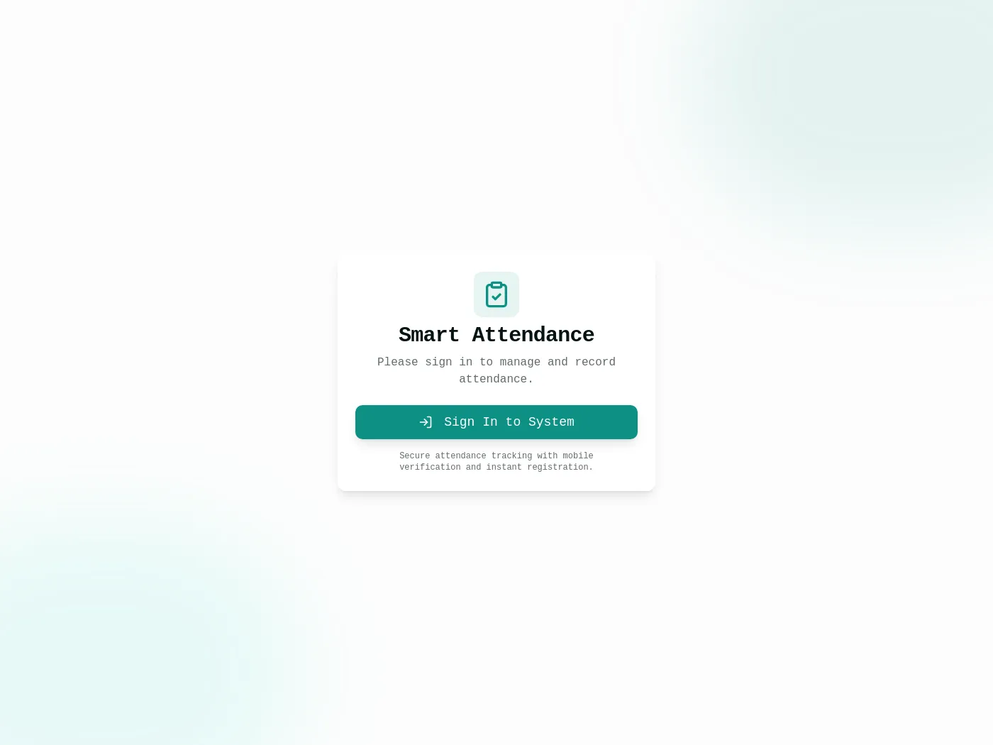 Smart Attendance Form