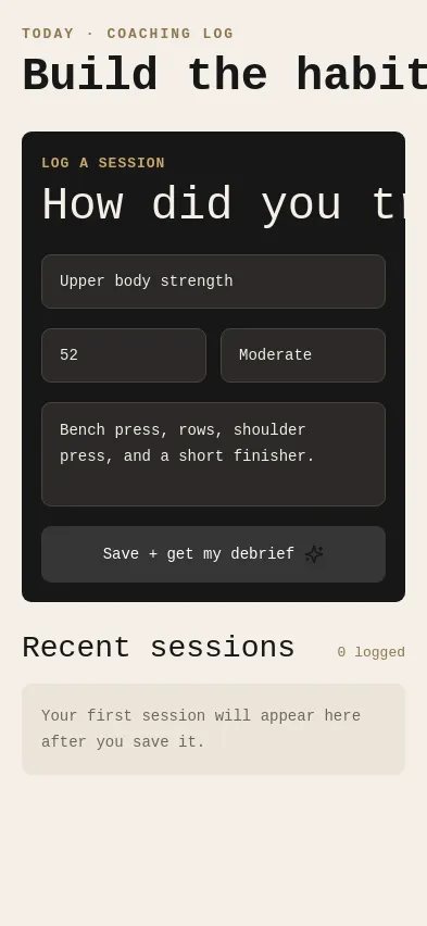 Gym Coach AI