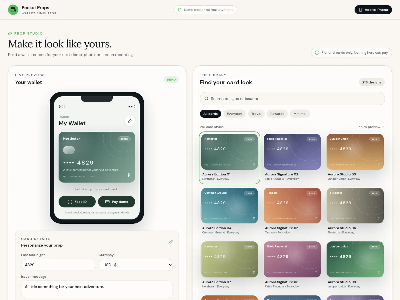 Wallet Simulator Pro