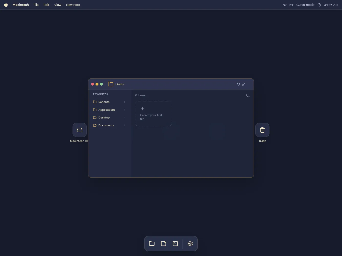 Mac OS Web Simulator