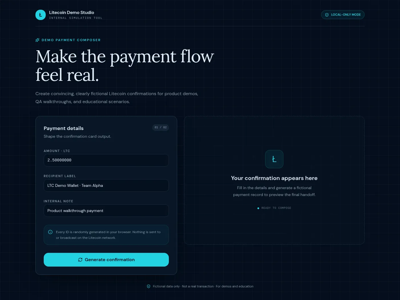 Litecoin Demo Txn Generator