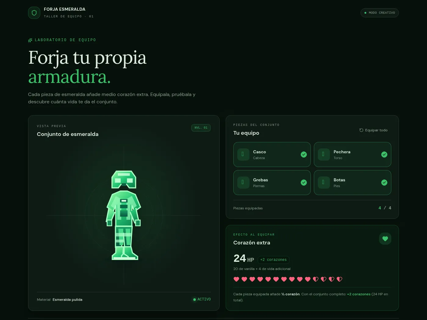 Emerald Armor Generator