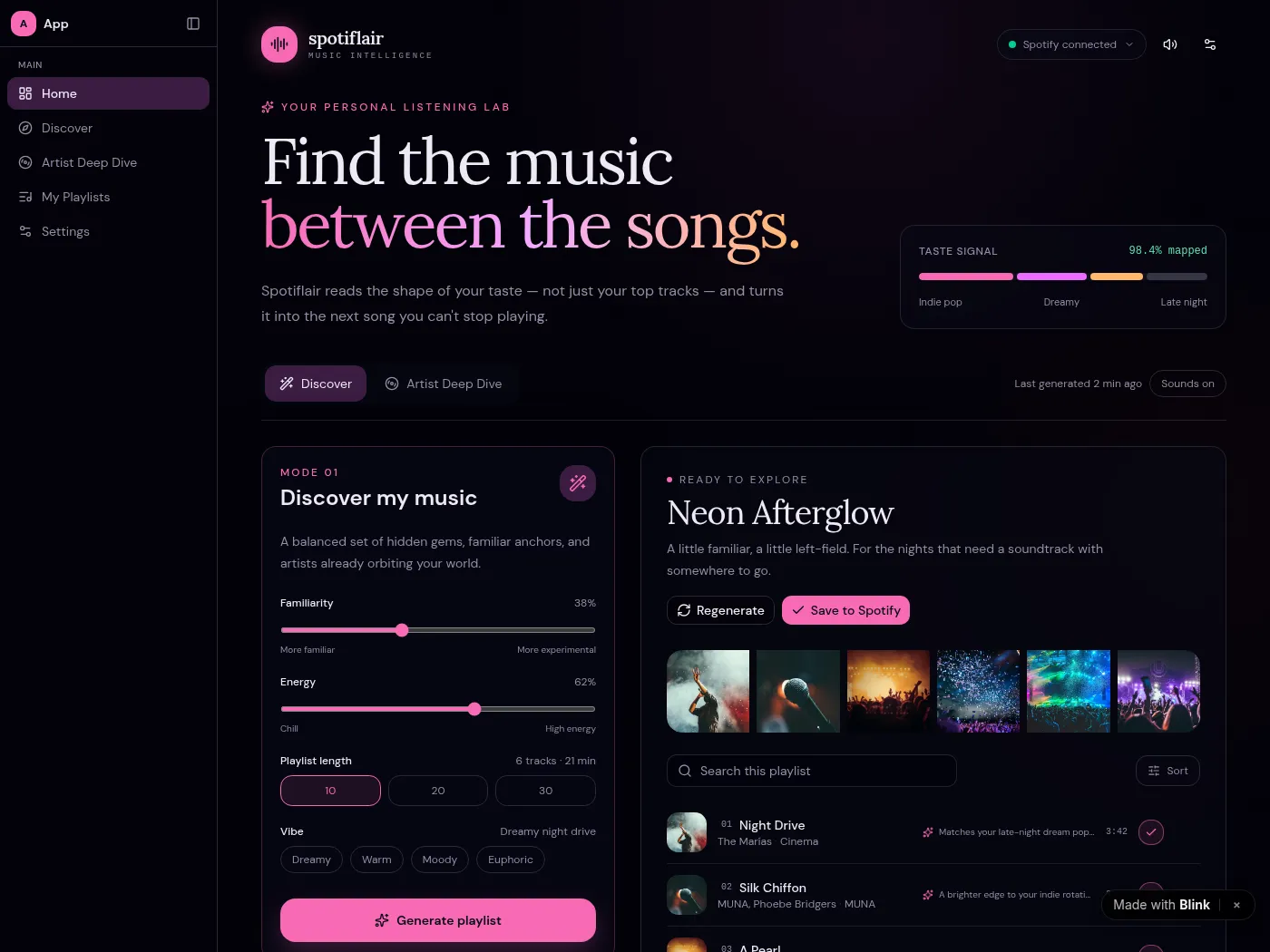 Spotiflair Playlist Maker
