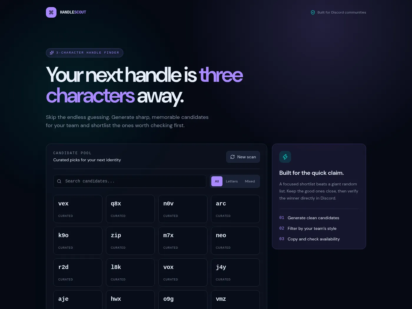 Discord Handle Finder