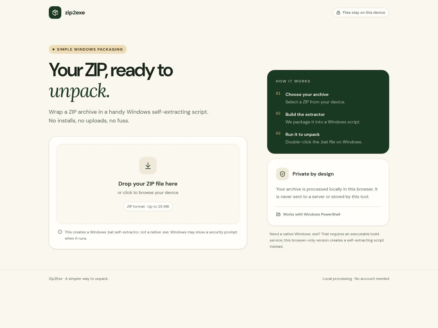 Zip2Exe Converter