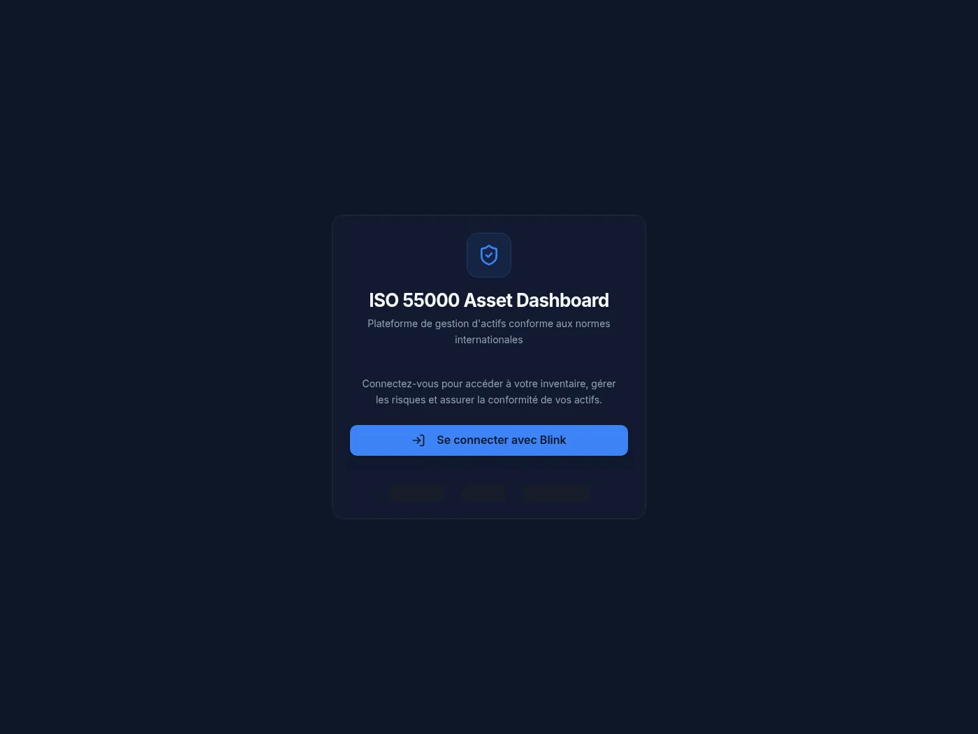 ISO 55000 Asset Dashboard