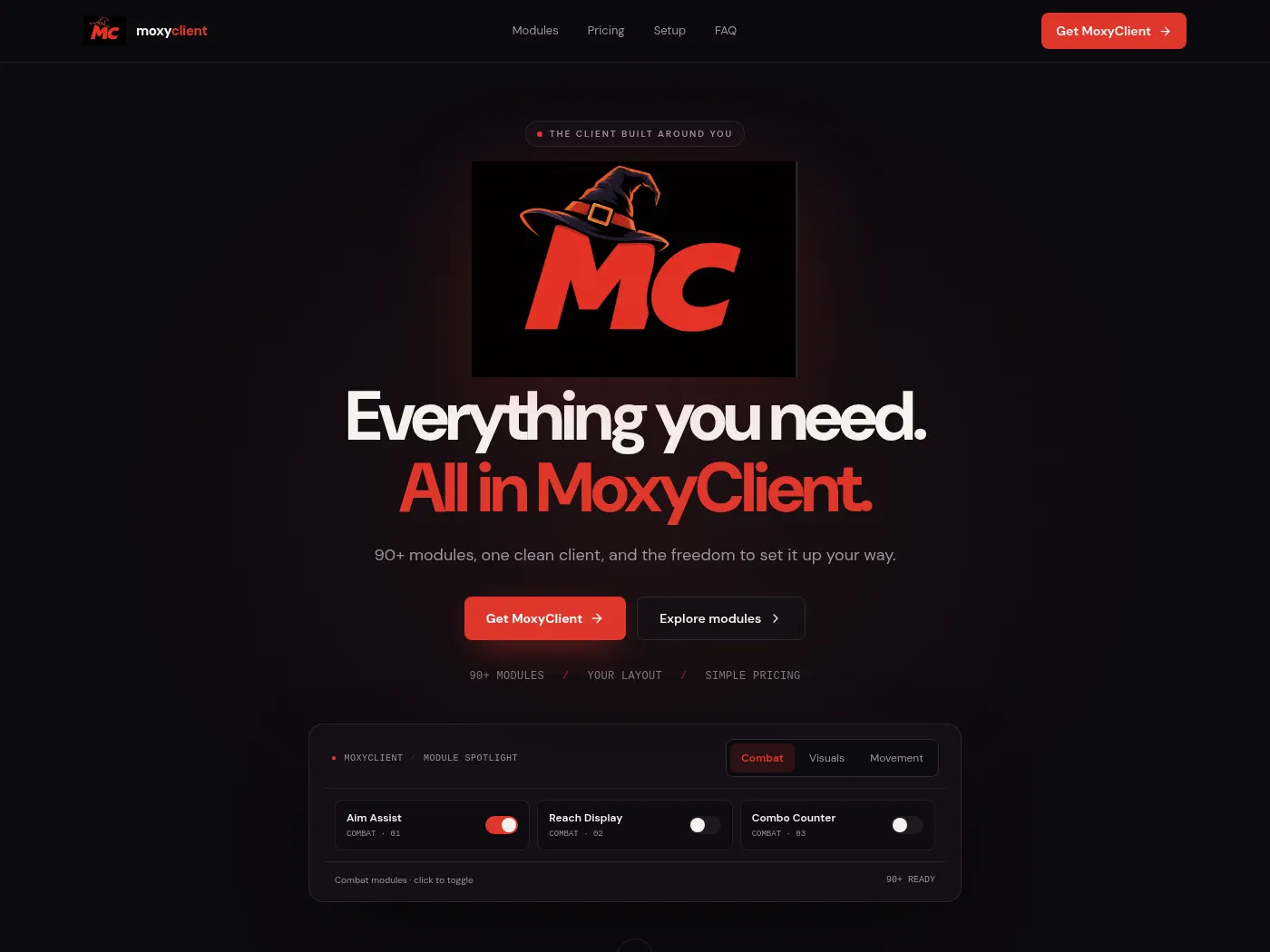 MoxyClient Showcase Site